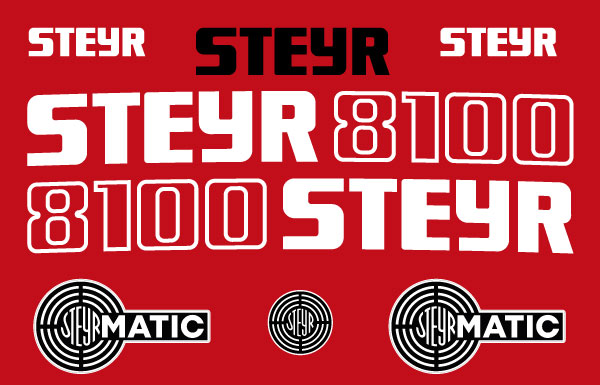 Stickers en emblemen Steyr: Stickerset Steyr 8110