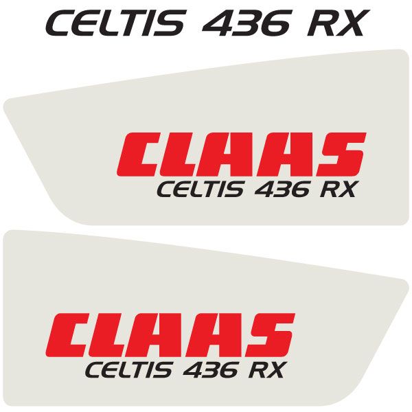 Decals and Emblems Claas: Stickerset Claas Celtis 436 RX
